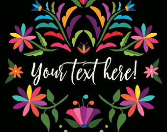 Mexican Otomí Style Customizable Stamp Design Digital Files Clipart SVG ...