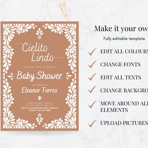 Cielito Lindo Baby Shower Invitation Template | Boho Gender Neutral ...