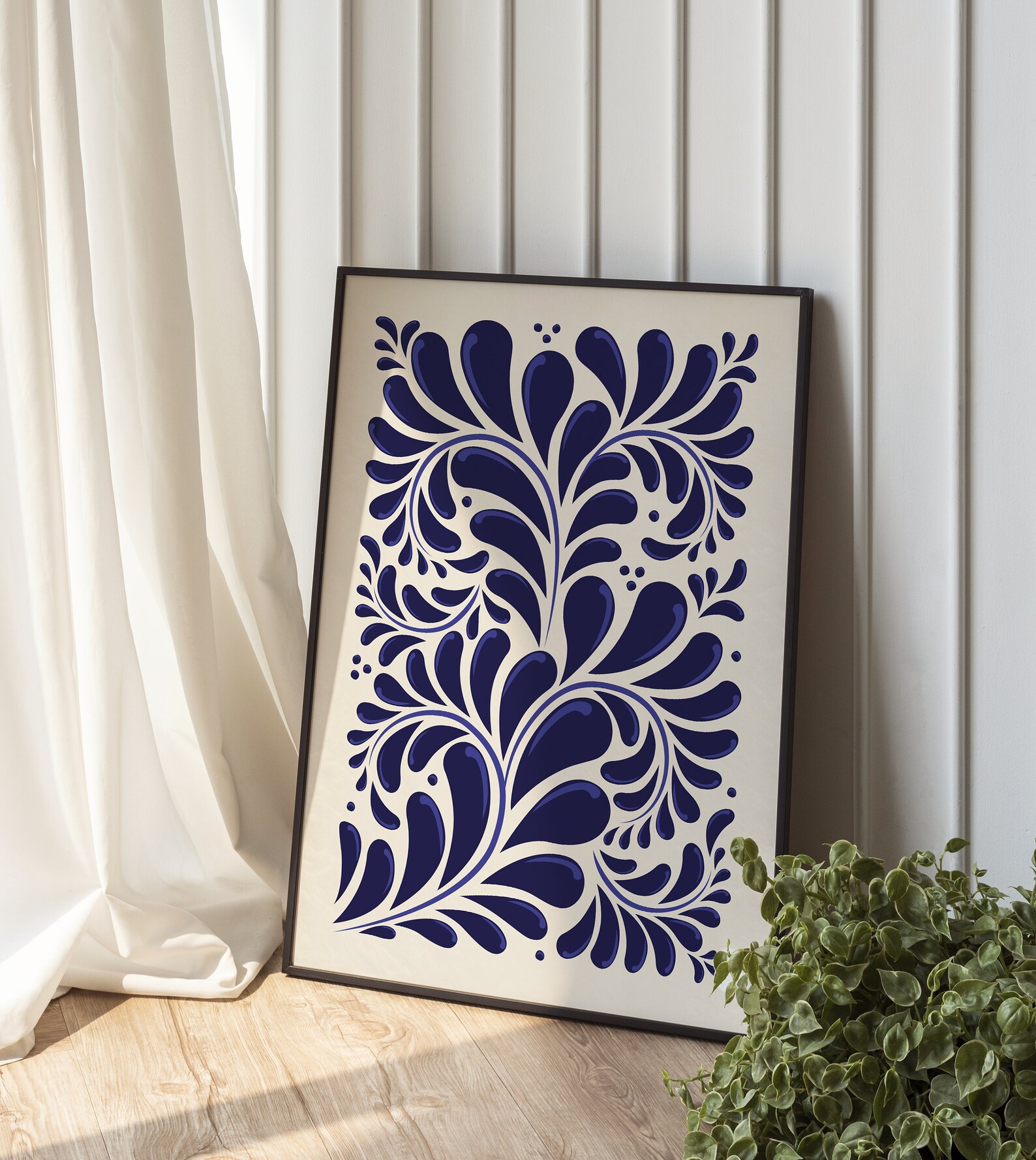 Blue Talavera Printable Wall Art | Abstract Art Print | Modern ...