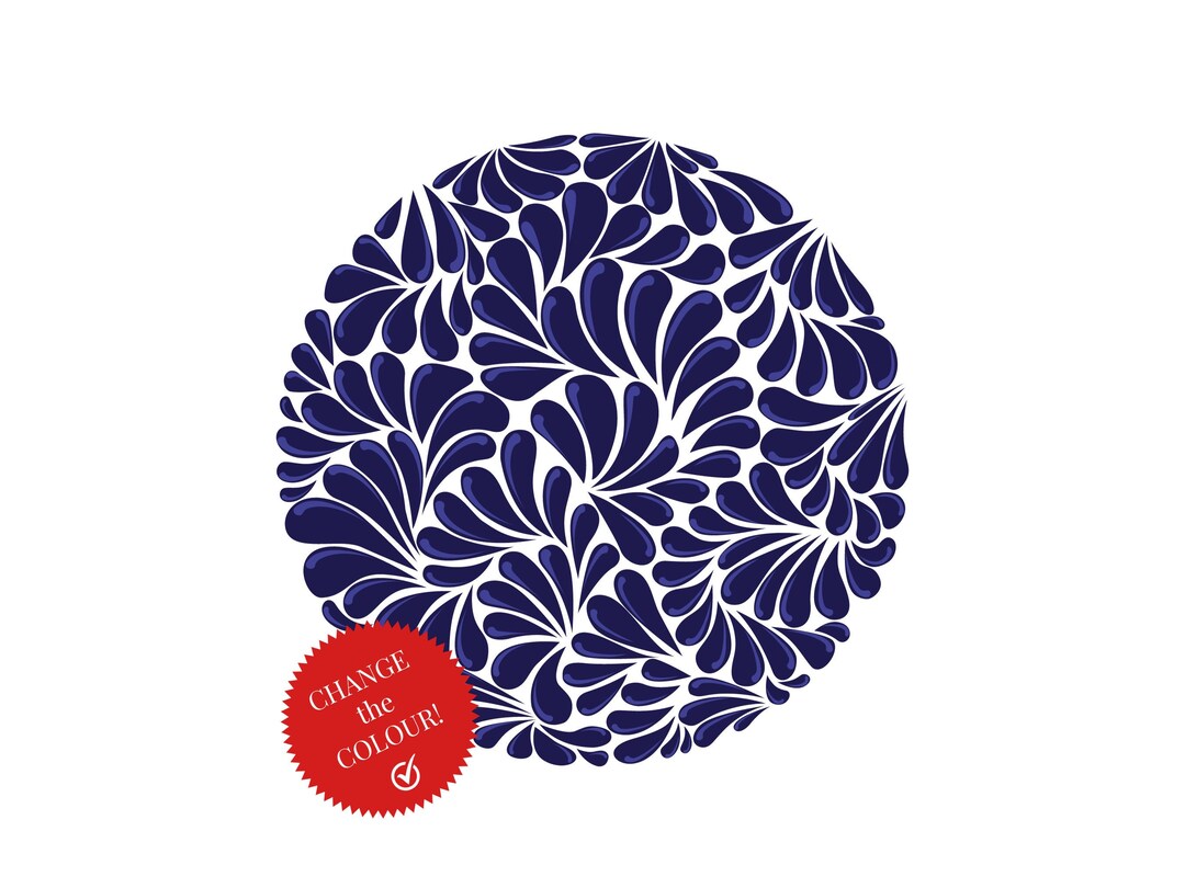 Mexican Talavera Circle Design | Graphic Element for DIY Projects ...