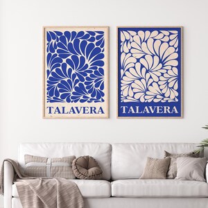 Talavera Printable Wall Art Set of 2 | Modern Matisse - Decorative Wall ...