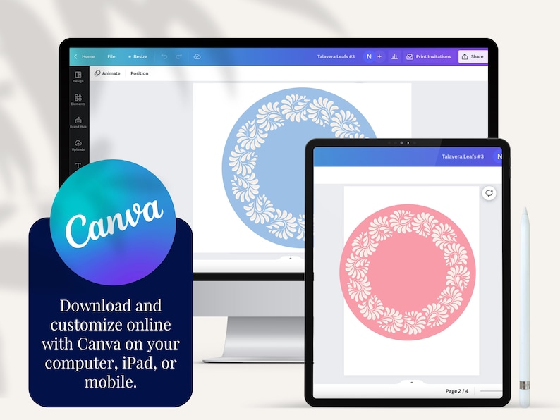 Cielito Lindo Talavera Round Frame SVG & PNG | Mexican Talavera Circle ...