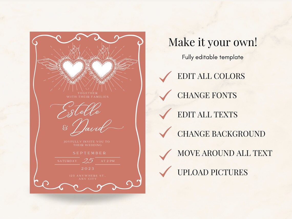 Wedding Invitation Template Bundle | Destination Wedding | Mexican ...