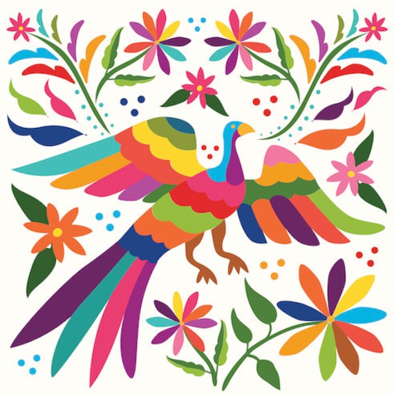 Mexican Otomí Style Design in Vector Digital Files ClipArt - Etsy España