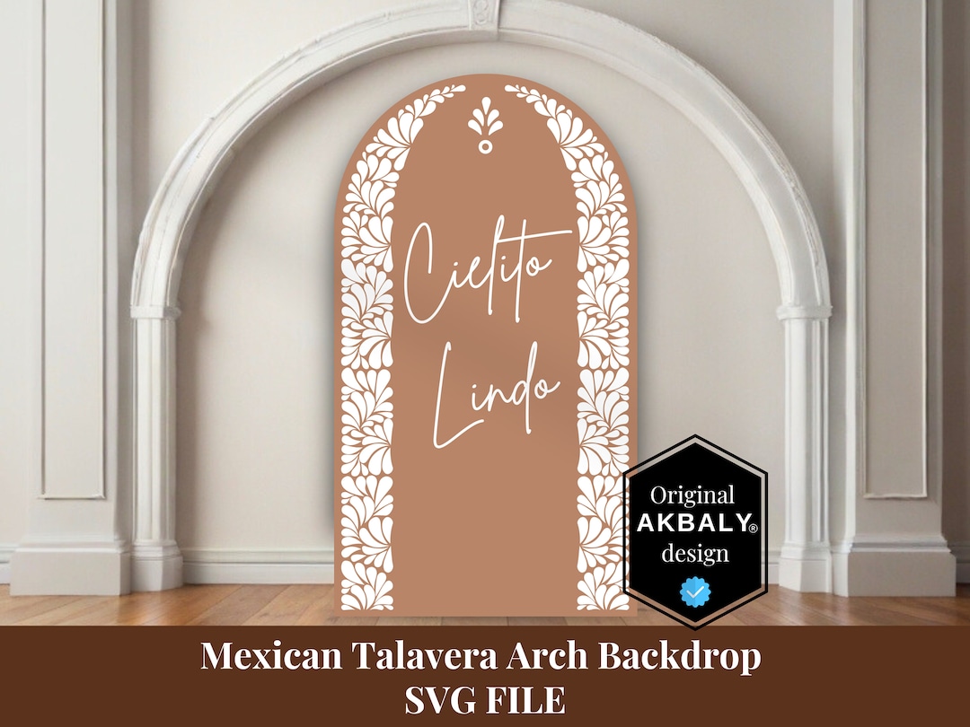 Mexican Talavera Arch Backdrop DIGITAL SVG | Wedding - Bridal Shower ...