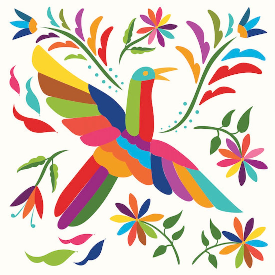 Mexican Otomí Style Design in Vector | Digital Download Files | Clipart ...