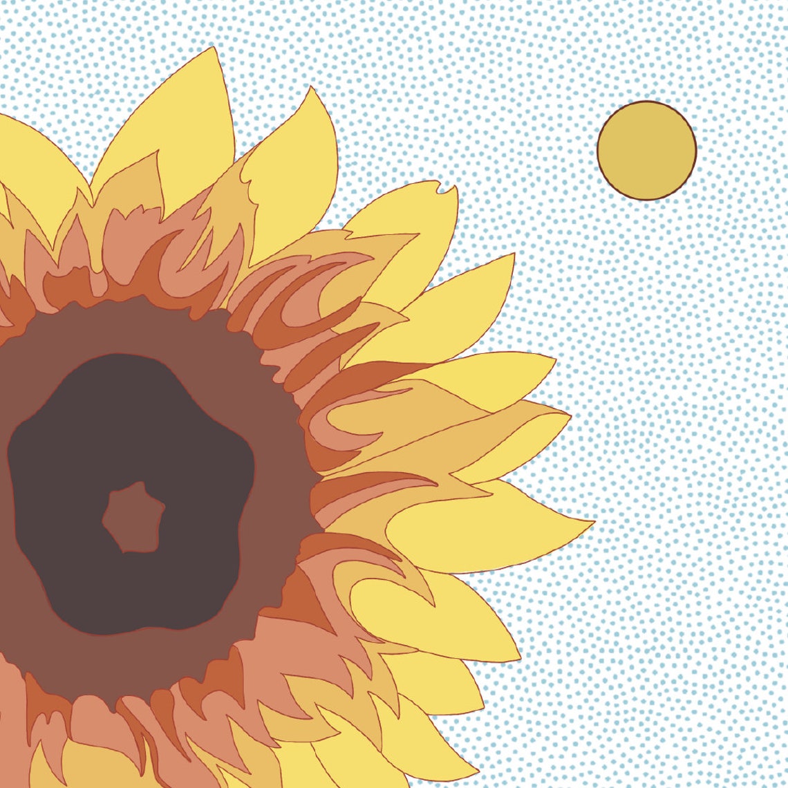 Sunflower Digital Art Print - Etsy