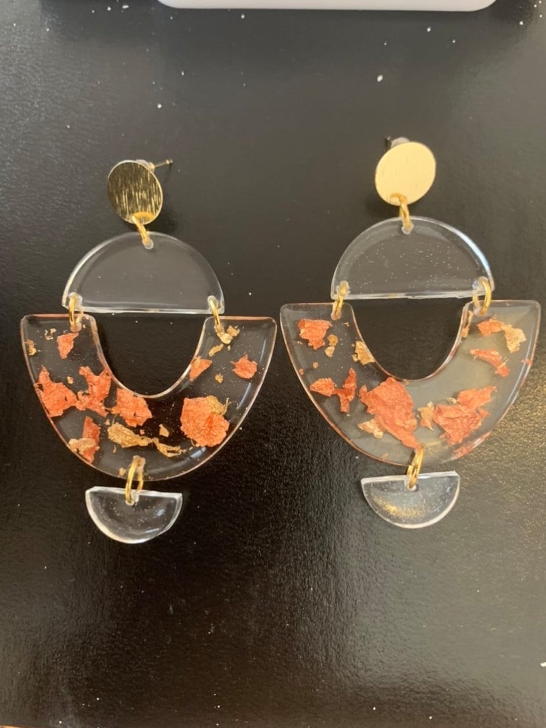 Transparent Statement Earrings, Resin Jewelry,gifts for Her, Special ...