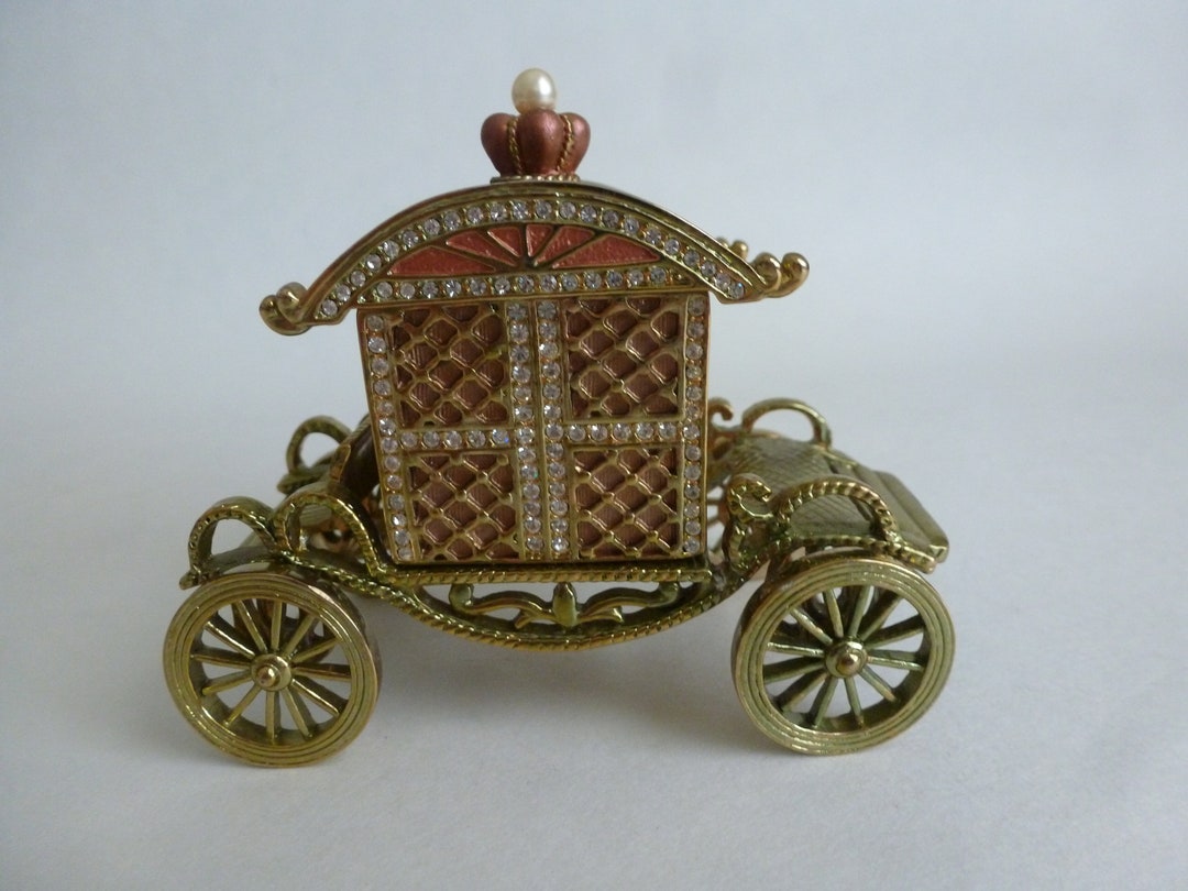 Rucinni Royal Carriage Jeweled Hinged Trinket Box - Etsy