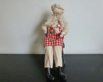 Chef Santa Figurine - Etsy