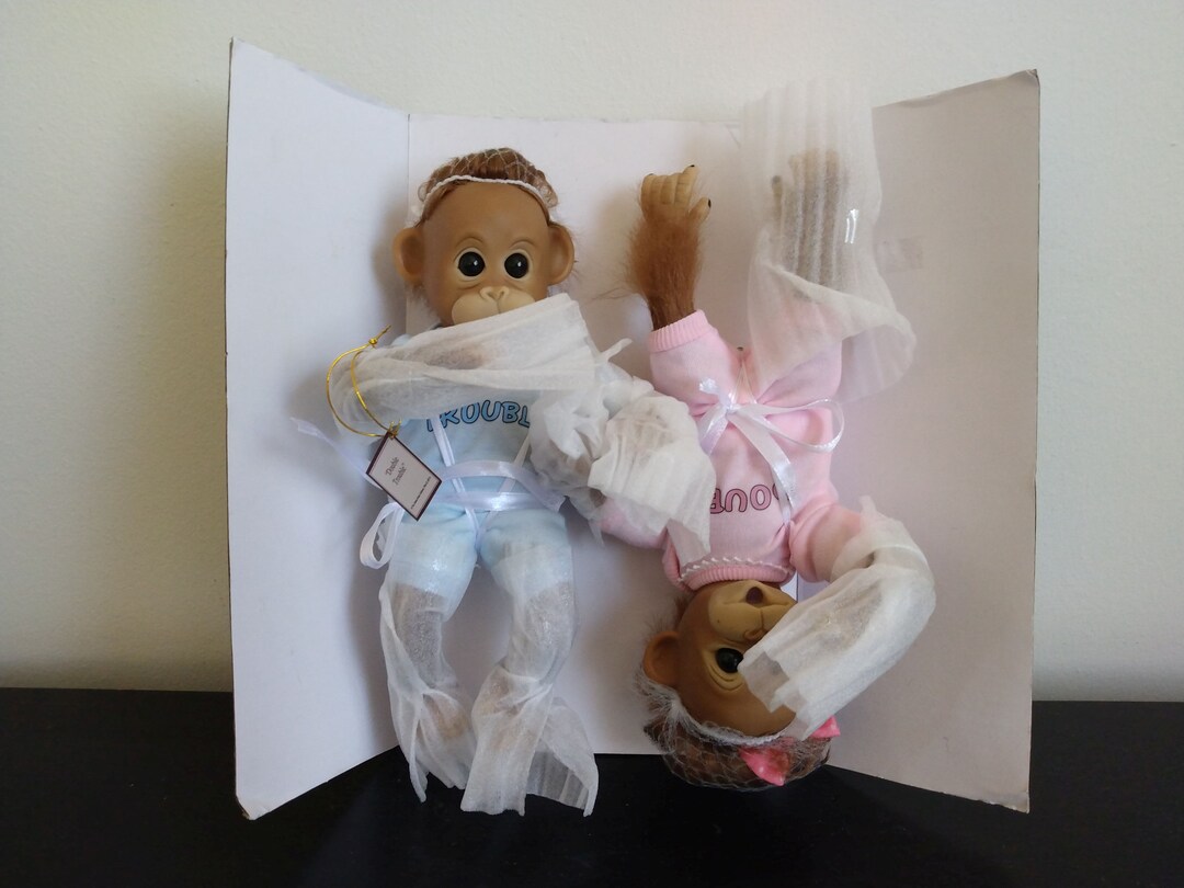 Ashton Drake Baby Monkey Doll Set - Double Trouble - Etsy