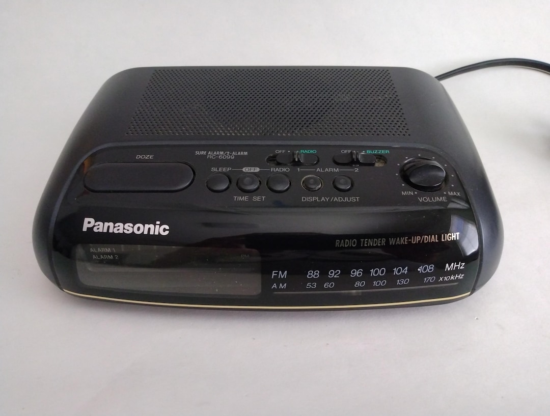 Panasonic RC-6099 AM/FM Digital Clock Radio Alarm Black - Etsy