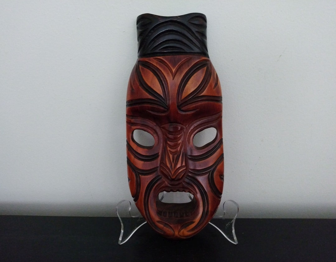 Vintage Pacific Islands Culture Polynesian Tribal Art Hand Carved Maori ...