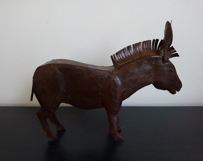 Vintage Metal Donkey Sculpture Statue Farmhouse Animal Barn Decor. - Etsy