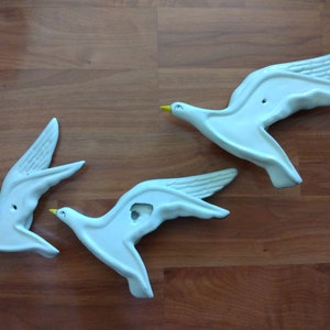 Vintage Beswick Style Flying Seagulls Ceramic Wall Plaques Set of 3 - Etsy