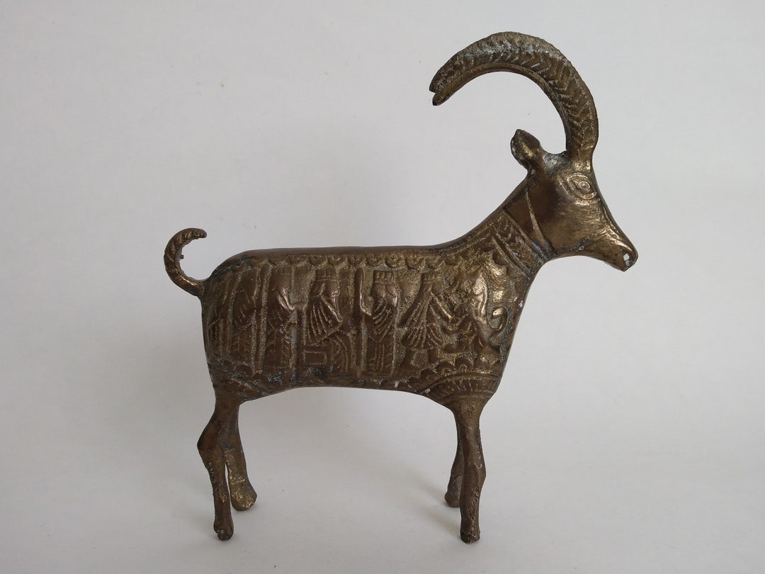 MCM Brass Persian Ram/ibex Sculpture - Etsy