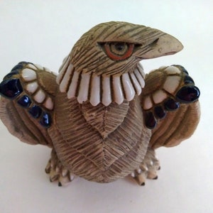 Artesania Rinconada Art Pottery Eagle Figurine Vintage Uruguay Signed ...