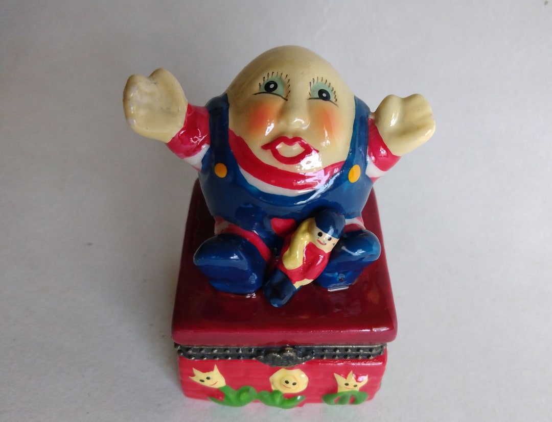 Vintage Humpty Dumpty Ceramic Hinged Trinket Box With A King Man - Etsy