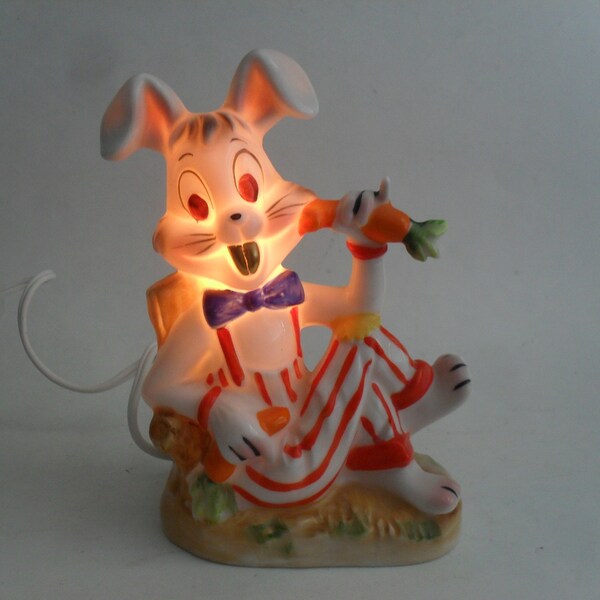 Ceramic Rabbit Lamp - Etsy