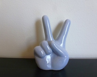 Peace Sign Hand Ceramic - Etsy