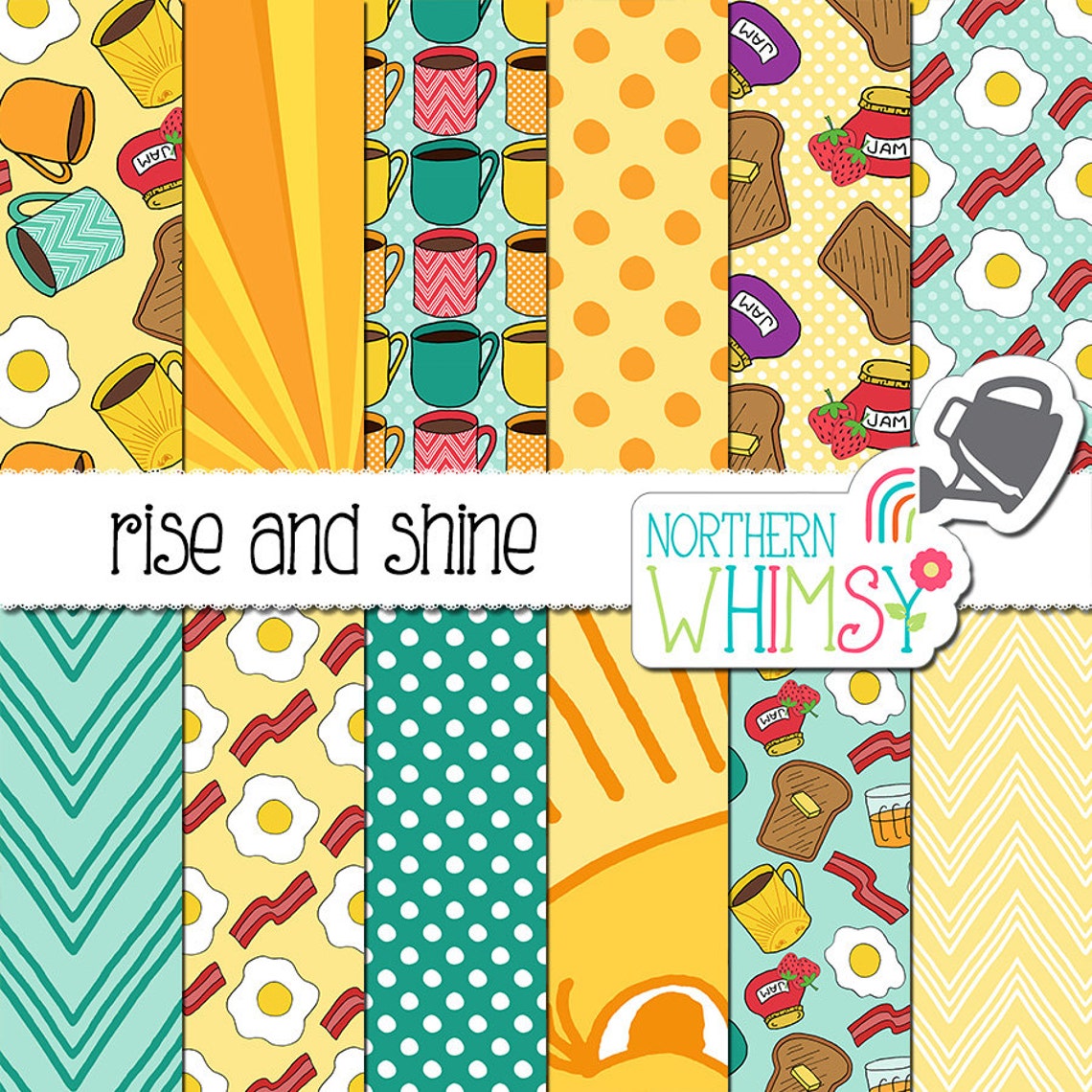 Food Digital Paper Breakfast Rise And Shine Etsy food-digital-paper-breakfast-rise-and-shine-etsy
