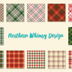 Christmas Plaid Digital Paper in Red and Green - Etsy