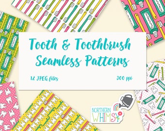 SALE Tooth Digital Paper Tooth Scrapbook Tooth Clipart - Etsy