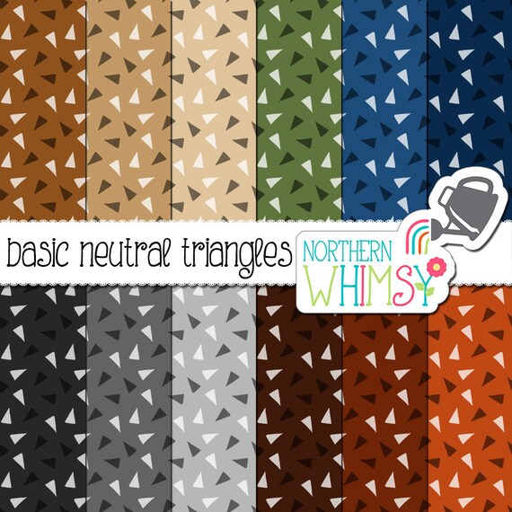 Items similar to Triangle Digital Paper - triangle confetti seamless ...
