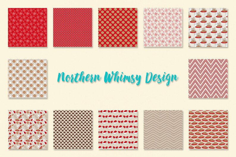 Christmas Digital Paper milk and Cookies for - Etsy Canada