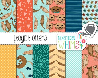Otter Digital Paper | Etsy