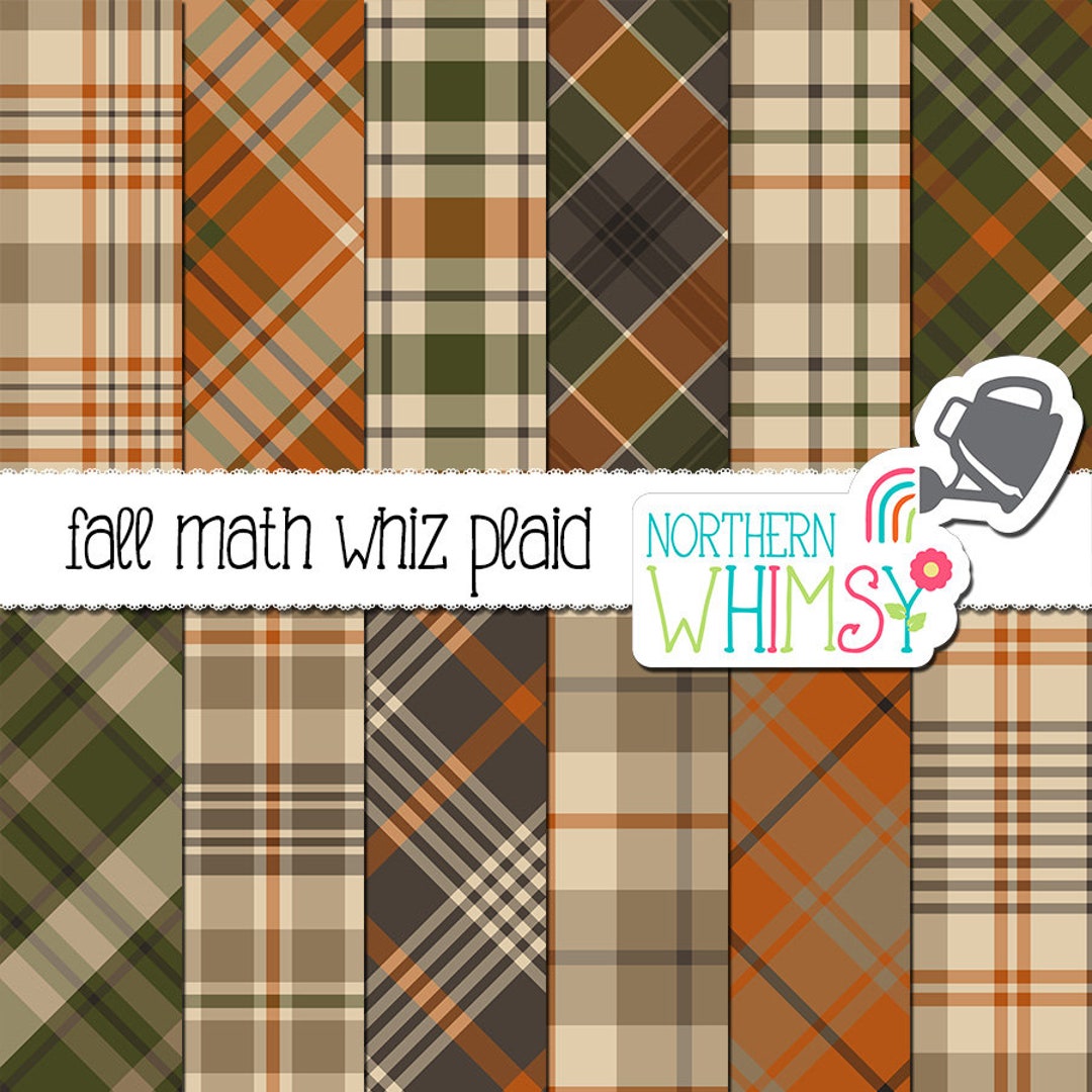 Autumn Plaid Digital Paper fall plaid patterns - Etsy Polska