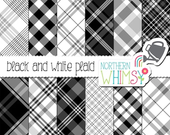 Black White Plaid - Etsy