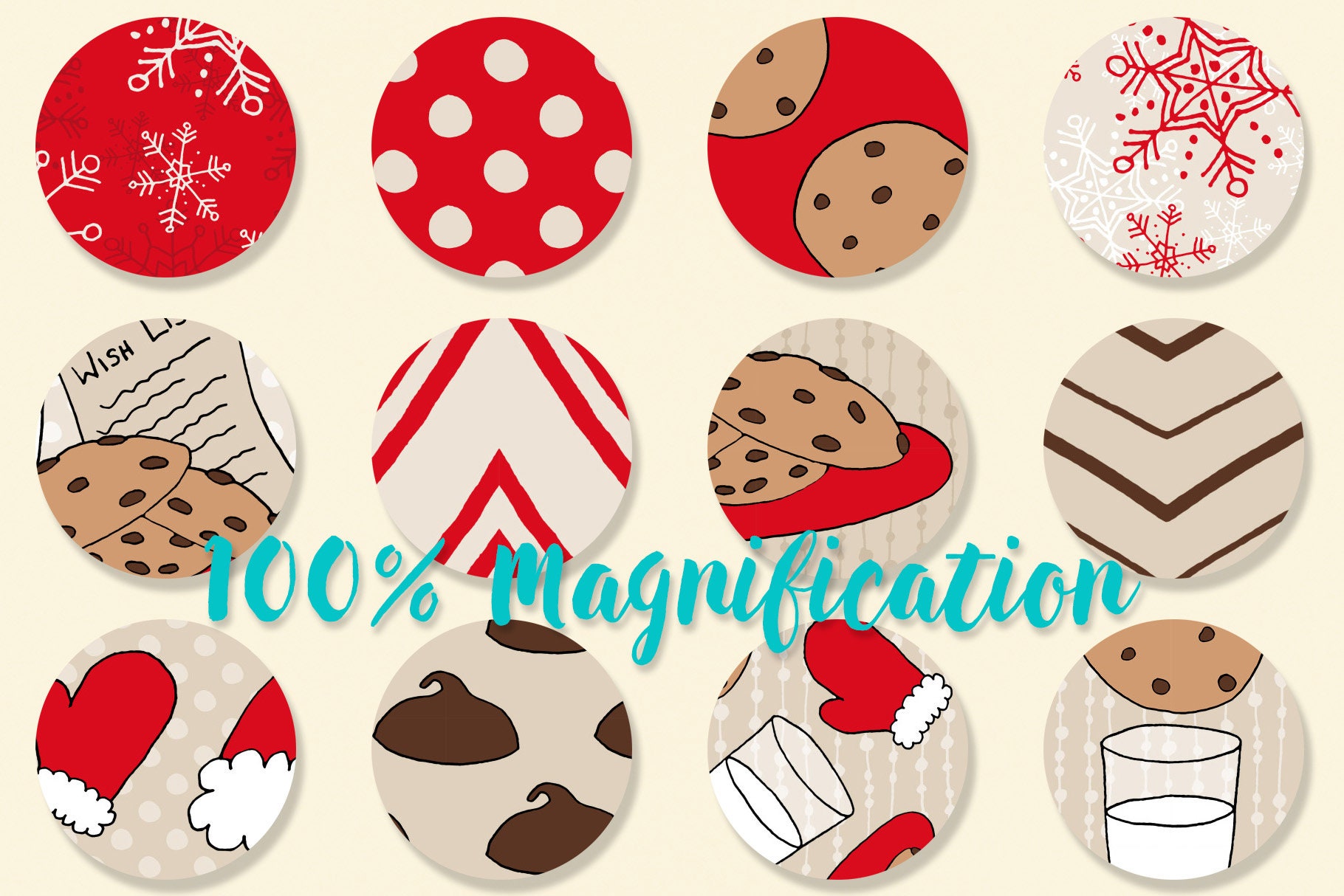 Christmas Digital Paper milk and Cookies for - Etsy Canada