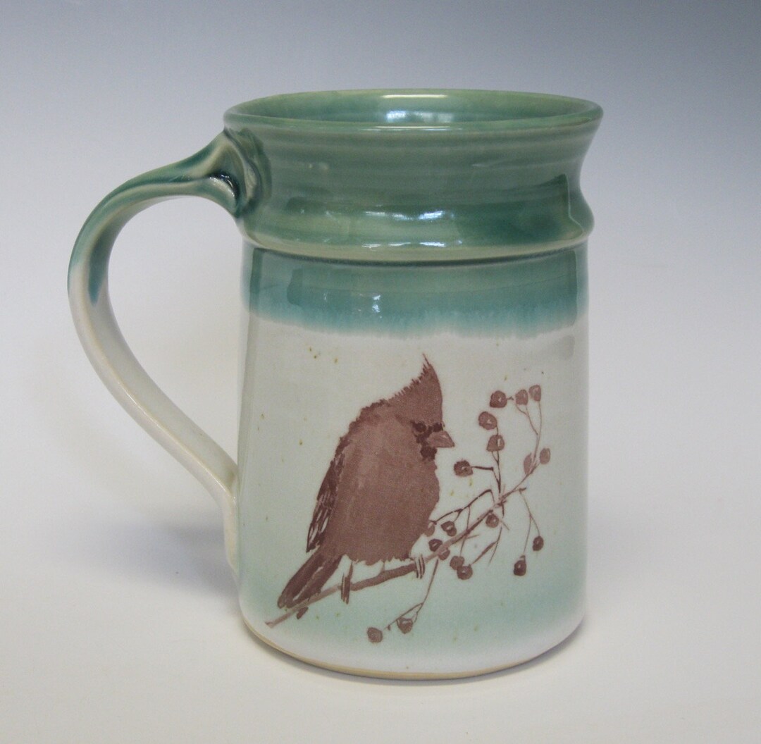 Cardinal With Berries Mug - Etsy
