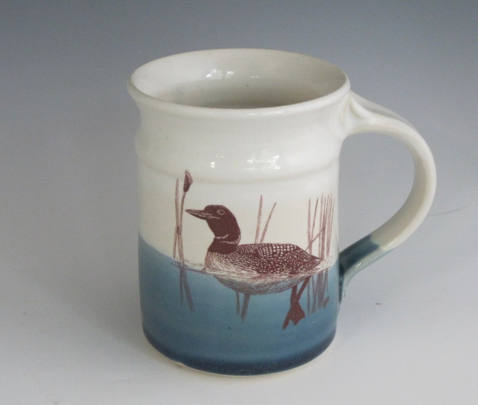 Handmade Loon Stoneware Mug, Pottery Coffee Cup, Made to Order - Etsy