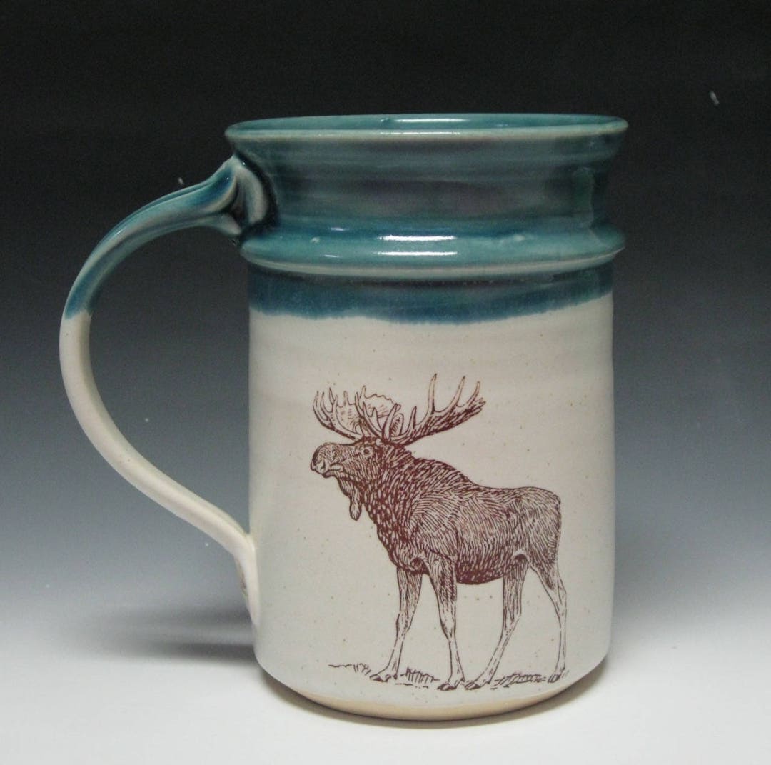 Moose Mug, Animal Mug, Coffee Mug, Handcrafted Mug, Handmade Ceramic ...
