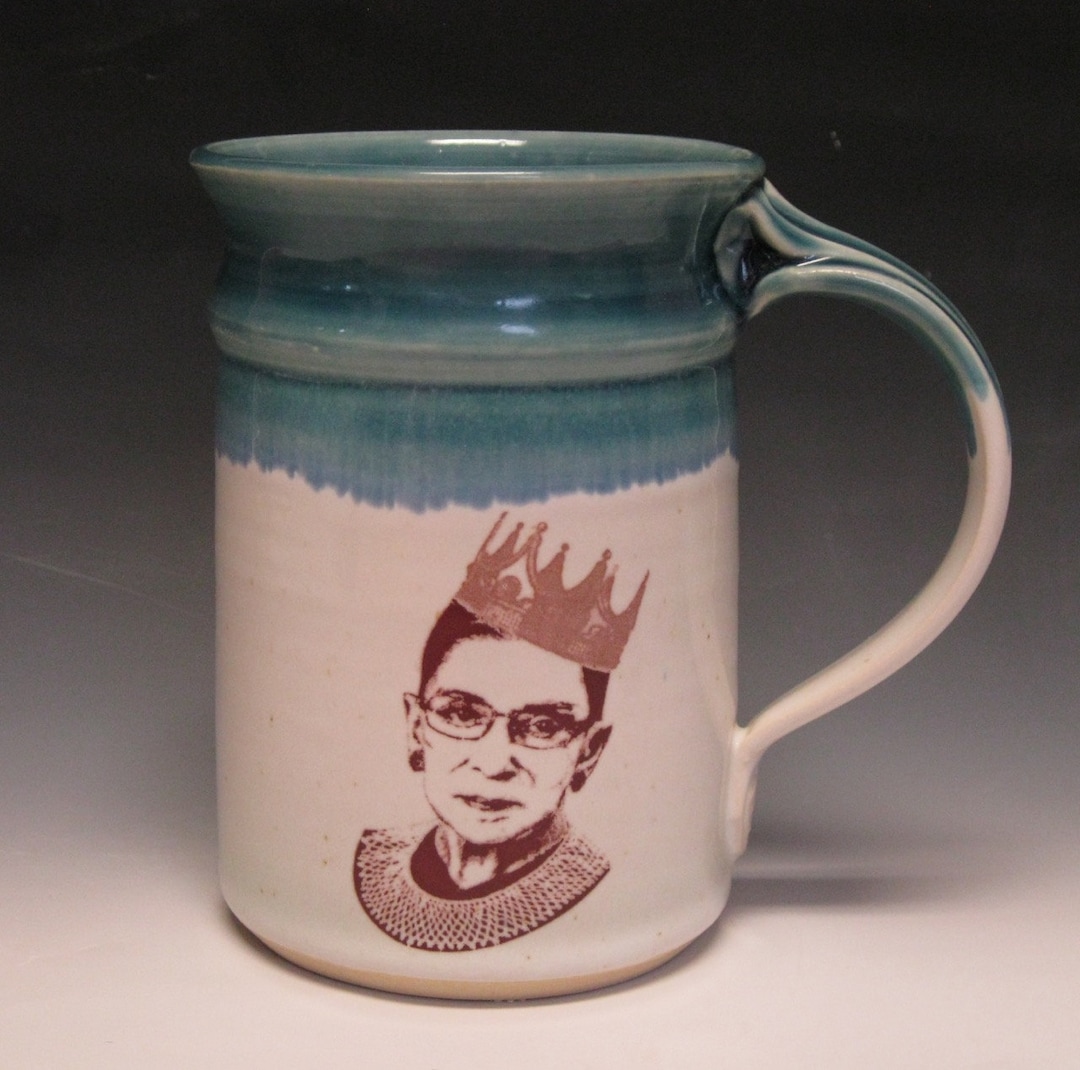 Hand-thrown RBG Stoneware Mug: Ruth Bader Ginsburg Portrait - Etsy