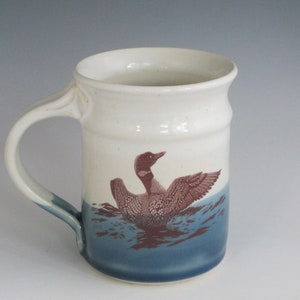 Handmade Loon Stoneware Mug, Pottery Coffee Cup, Made to Order - Etsy