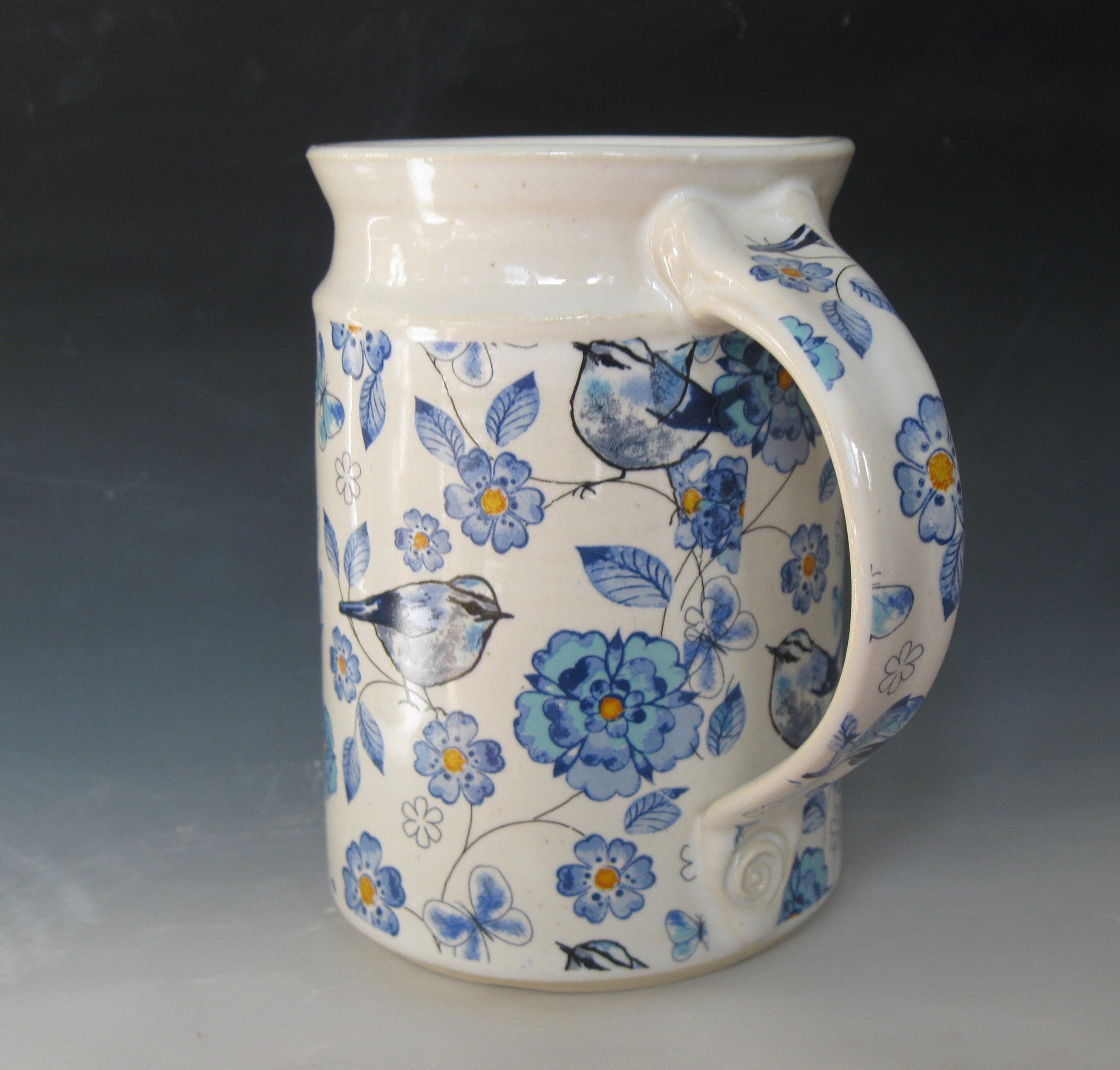 Blue Bird Mug - Etsy