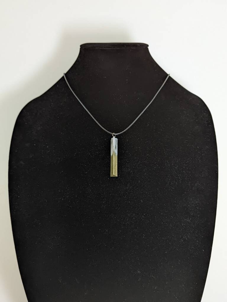 Triangular Prism Pendulum Resin Pendant Valentine's Day Red & Gold - Etsy