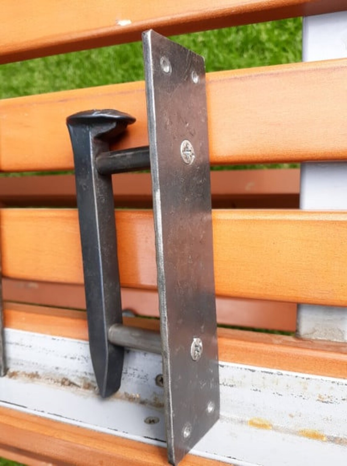 Hand Forged Railroad Spike Door Handles Rustic Decor Barn - Etsy