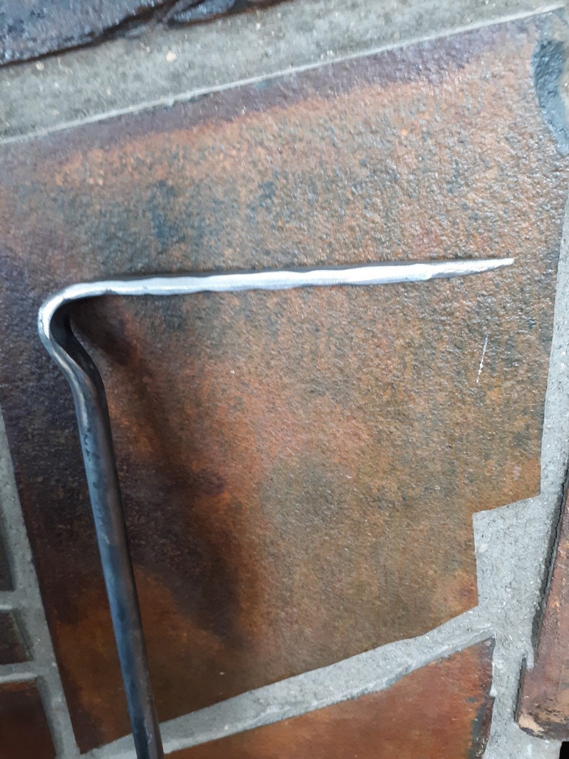 Fire Poker Fire Iron Fire Rake Coal Rake Blacksmith Made | Etsy