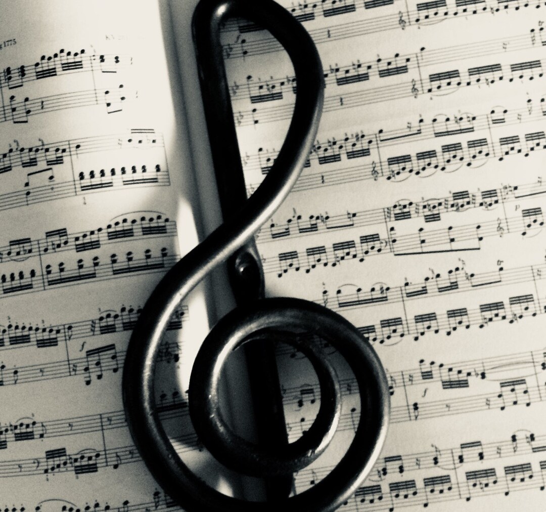 Music Lovers Forged Treble Clef Wall Art, Room Decor, Blacksmith Made ...