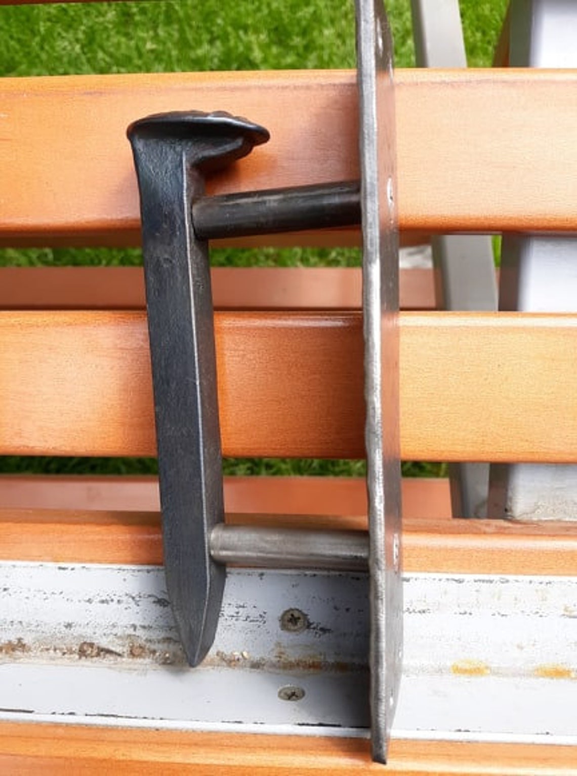 Hand Forged Railroad Spike Door Handles Rustic Decor Barn - Etsy