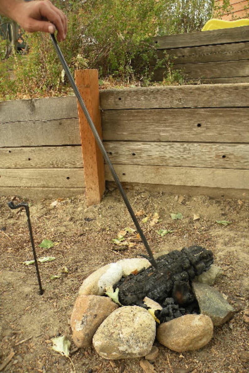Bonfire Implement Set to Include Tongs, Shovel and Poker With Holder - Etsy