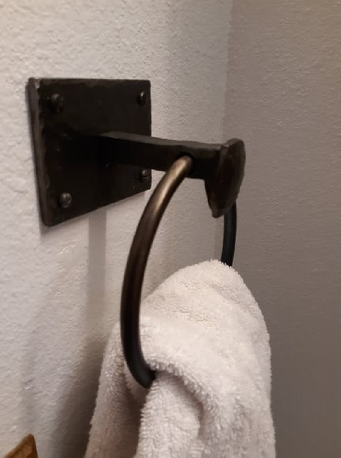 Railroad Spike Hand Towel Rack Blacksmith Made - Etsy