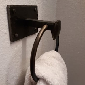 Railroad Spike Hand Towel Rack, Blacksmith Made - Etsy