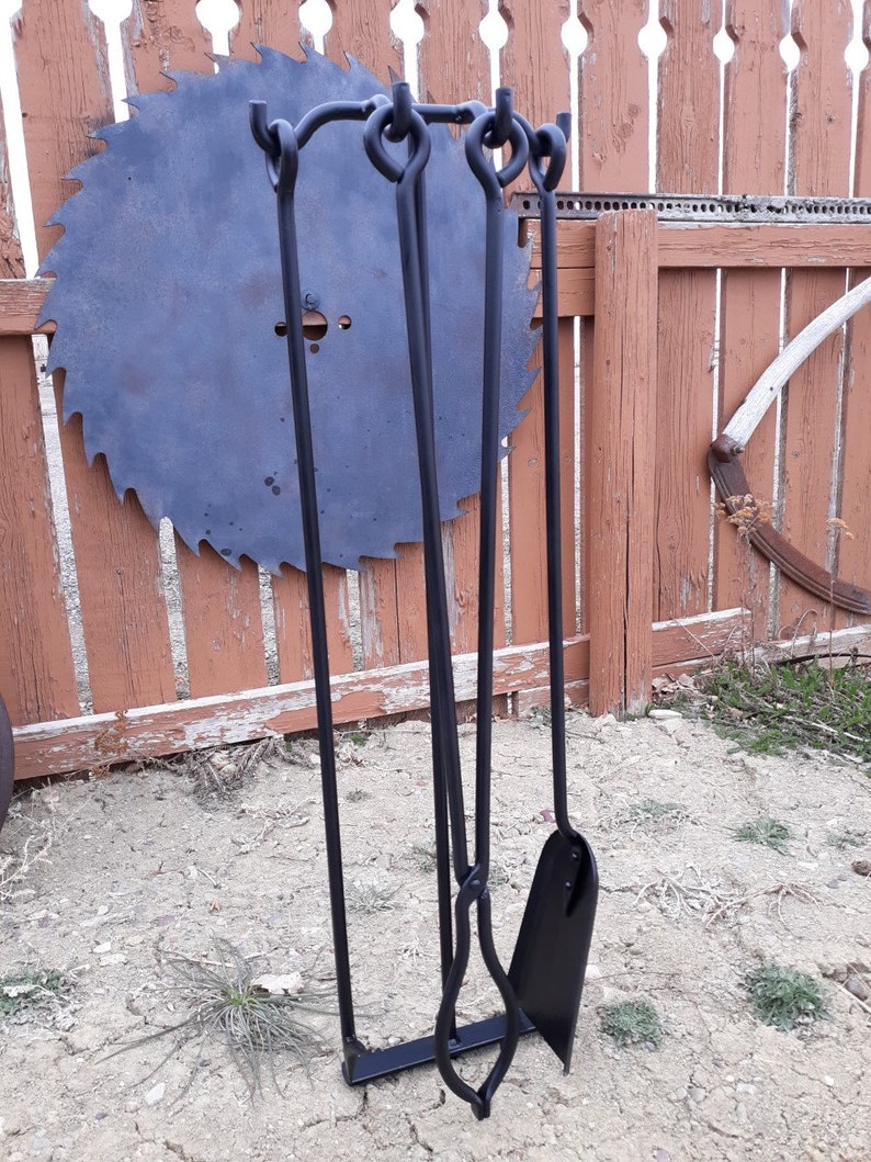 Bonfire Implement Set to Include Tongs, Shovel and Poker With Holder - Etsy