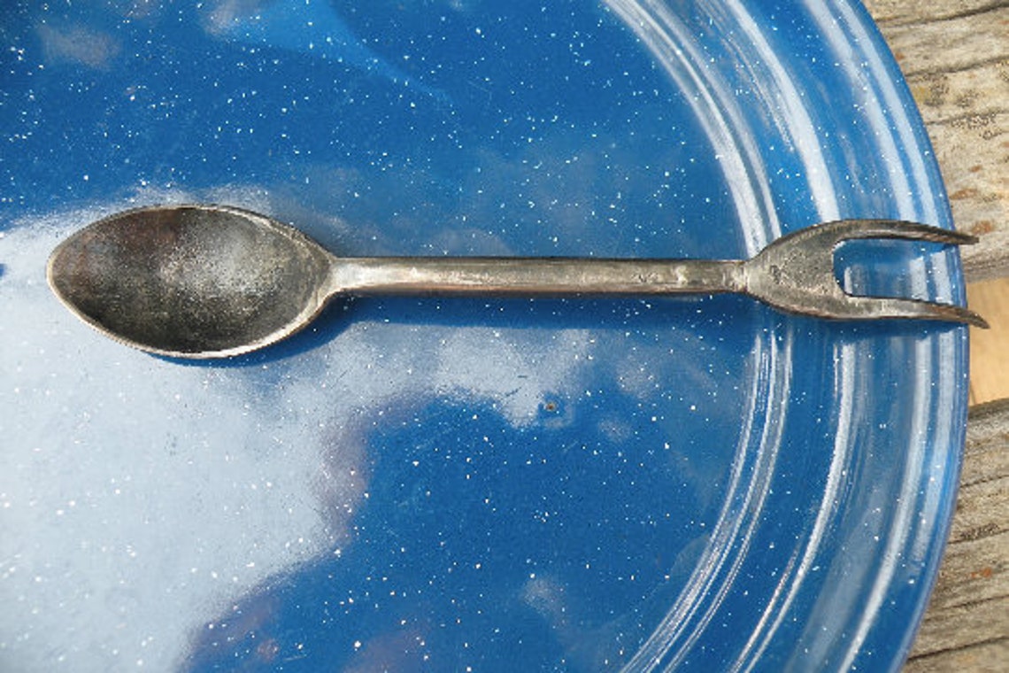 Hand Forged Spork Camp Spoon Reenactment or Rendezvous | Etsy