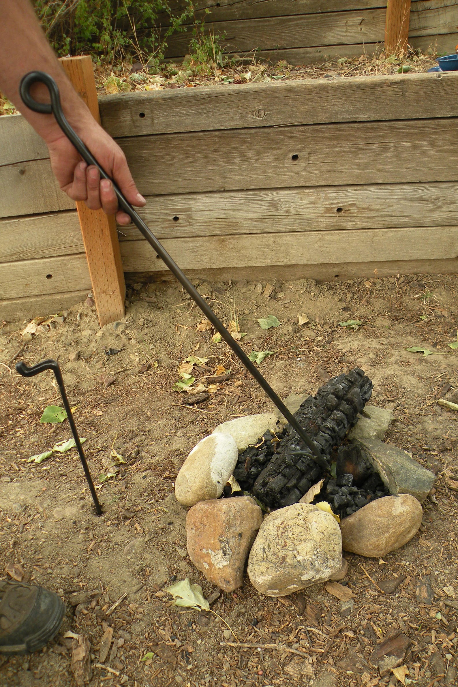Large Fire Poker for Camp or Bon Fires Blacksmith Made - Etsy
